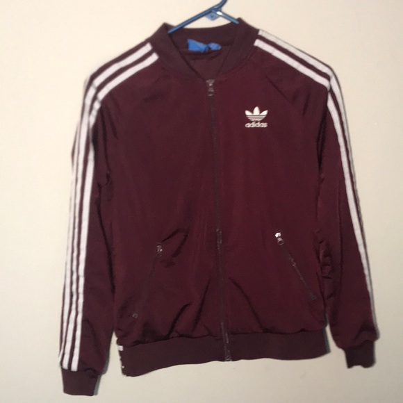 adidas | Jackets & Coats | Adidas Jacket A Maroon Color | Poshmark
